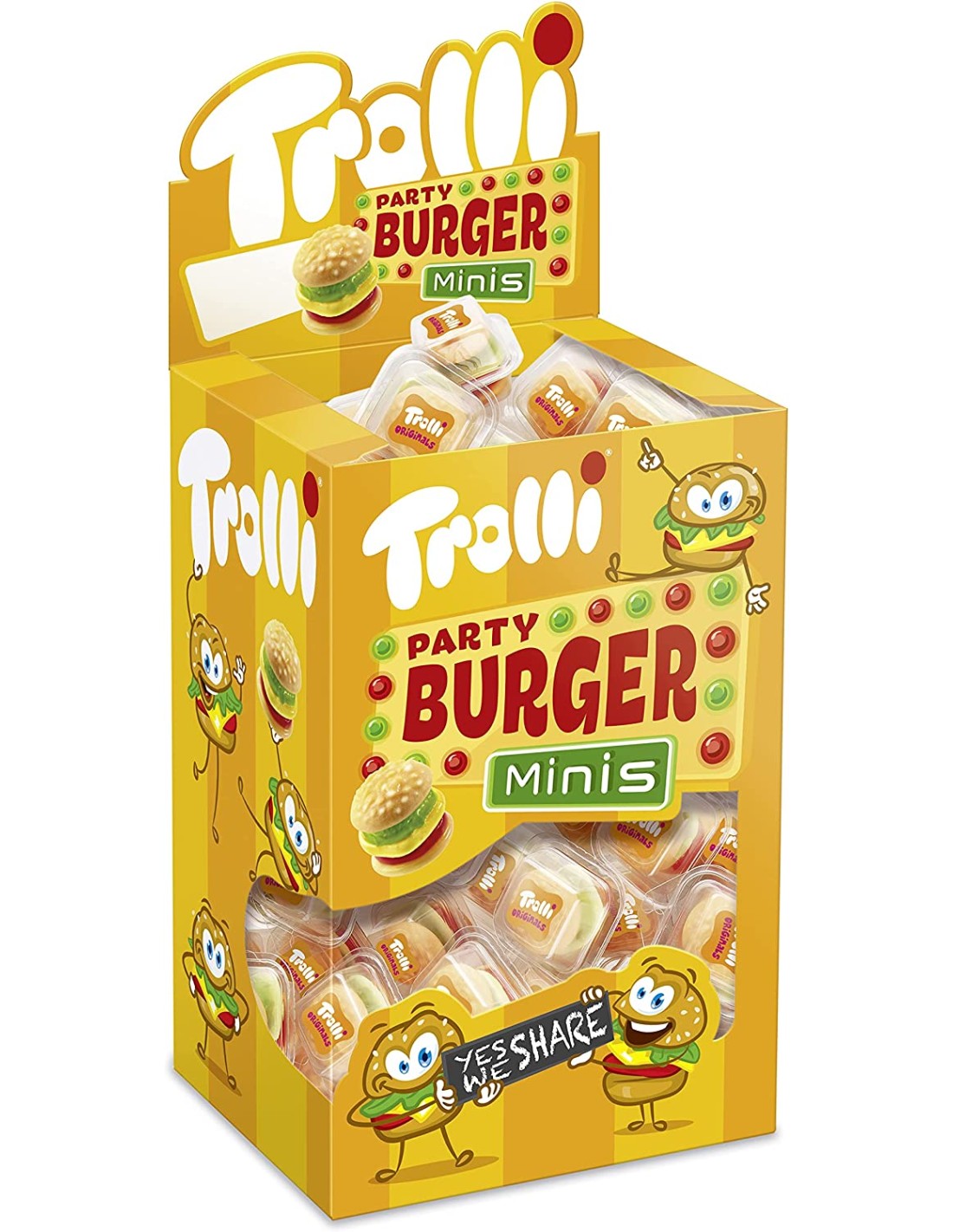 80 Trolli Mini Burger Caramelle Gommose a Forma di Panino 10 gr - 80 Pz ...
